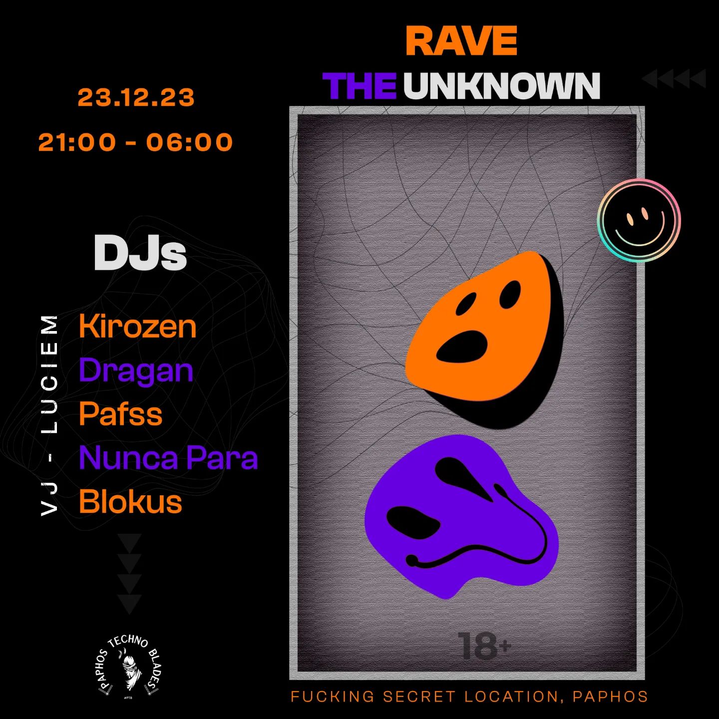 The Unknown Secret Event Paphos - December 2023 - rave pulse